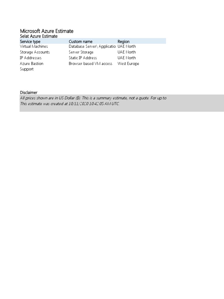 Exported Estimate | PDF