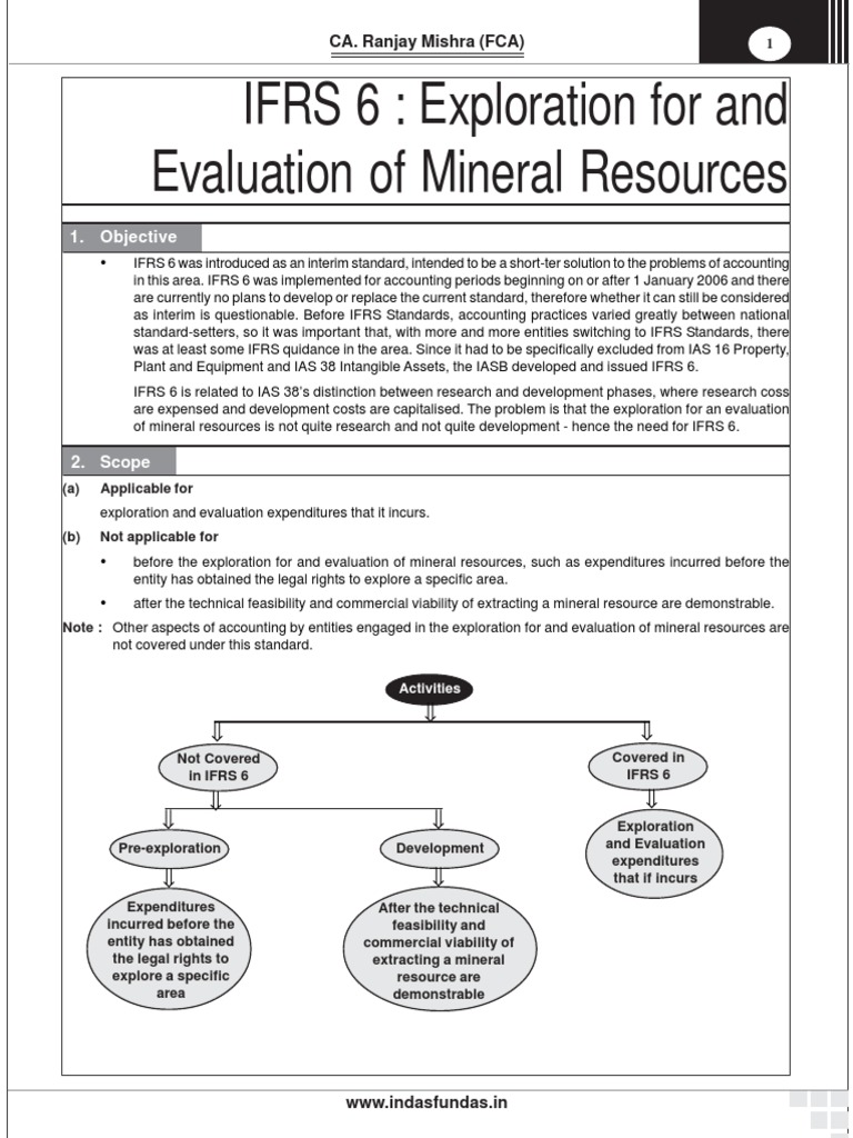 Ifrs 6 PDF | PDF | Intangible Asset | International Financial Reporting ...