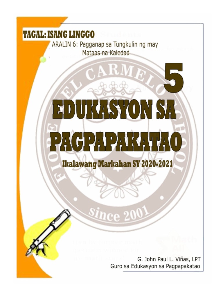 ESP5 Quarter2 Week6 LastModule | PDF