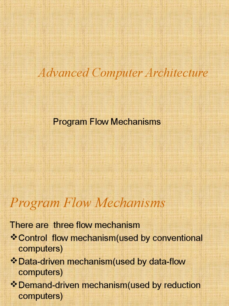 Advanced Computer Architecture: Program Flow Mechanisms | PDF | Parallel Computing | Computer ...