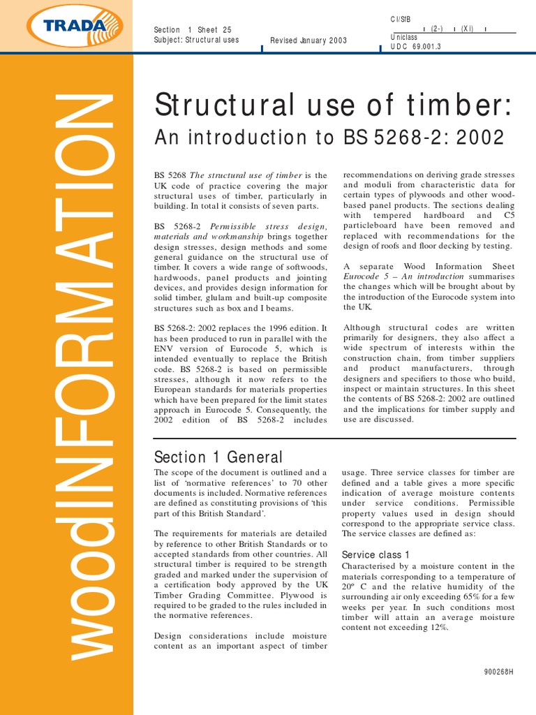 An Introduction To BS 5268 PDF | PDF | Lumber | Plywood