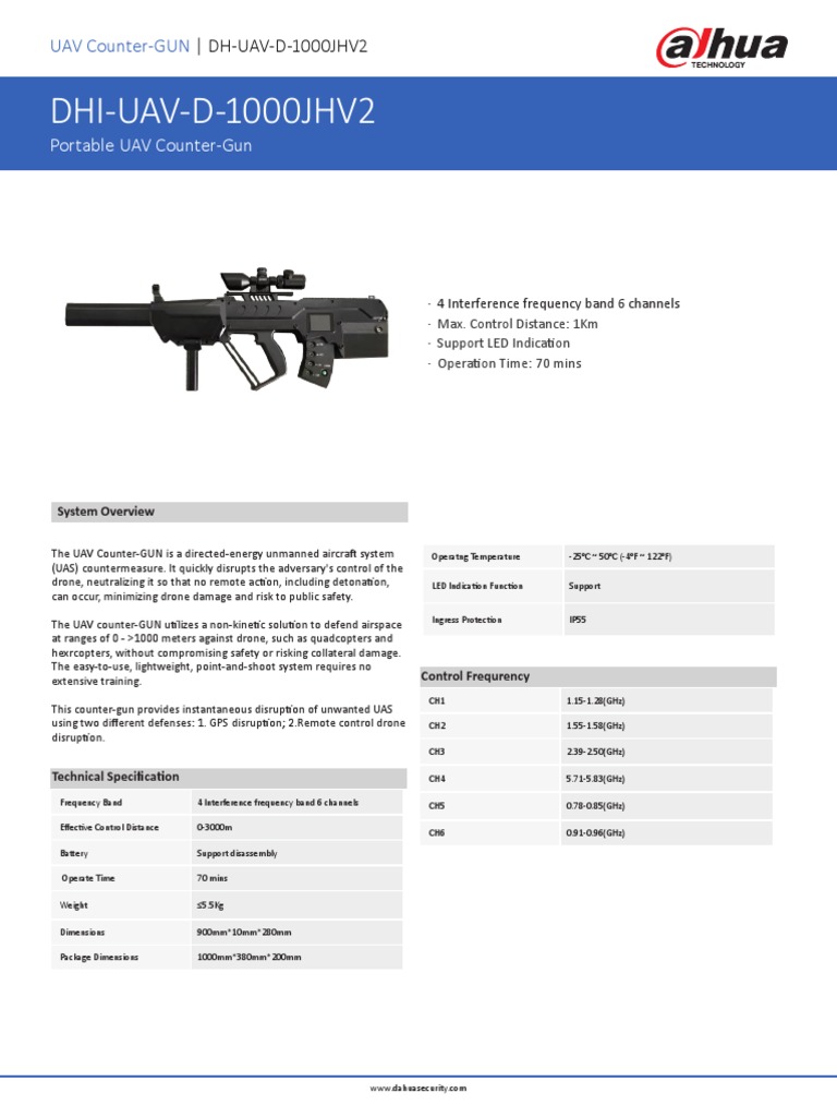 Anti UAV EMP Gun-Datasheet | PDF | Unmanned Aerial Vehicle ...