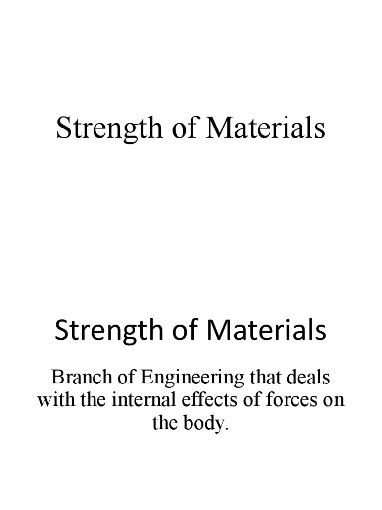 102 Strength of Materials | PDF | Strength Of Materials | Deformation ...