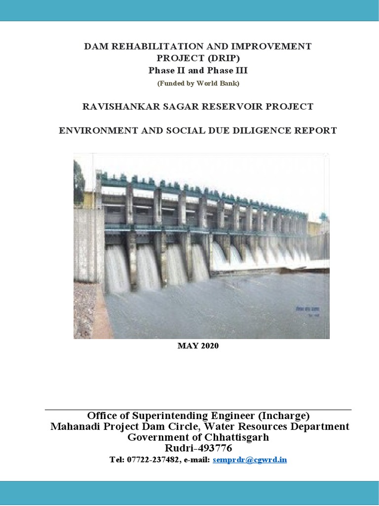 Draft ESDD Report RSP Dam | PDF | Dam | Risk