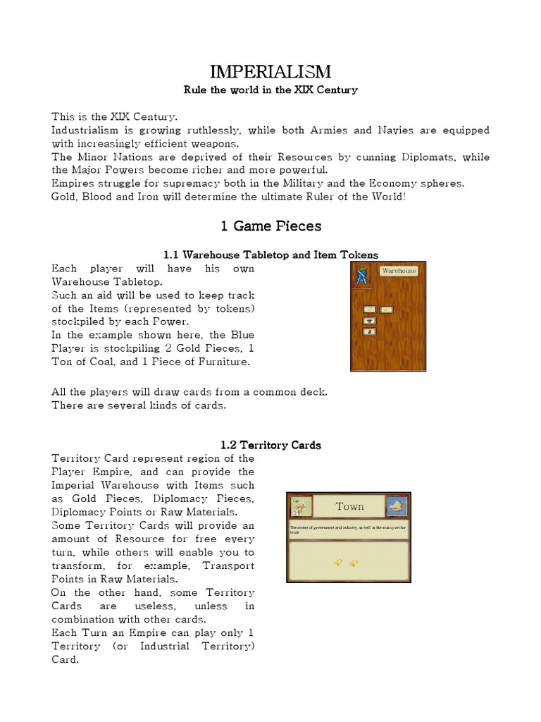 Imperialism Imperialism Imperialism Imperialism: 1 1 1 1 Game Pieces ...