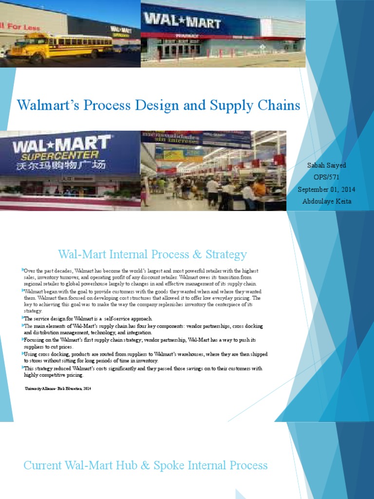Walmart's Process Design and Supply Chains: Sabah Saiyed OPS/571 ...