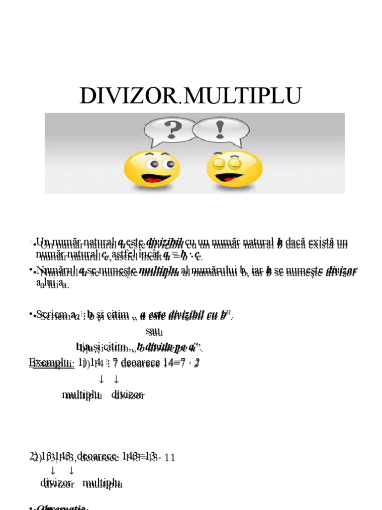 Divizor, Multiplu | PDF