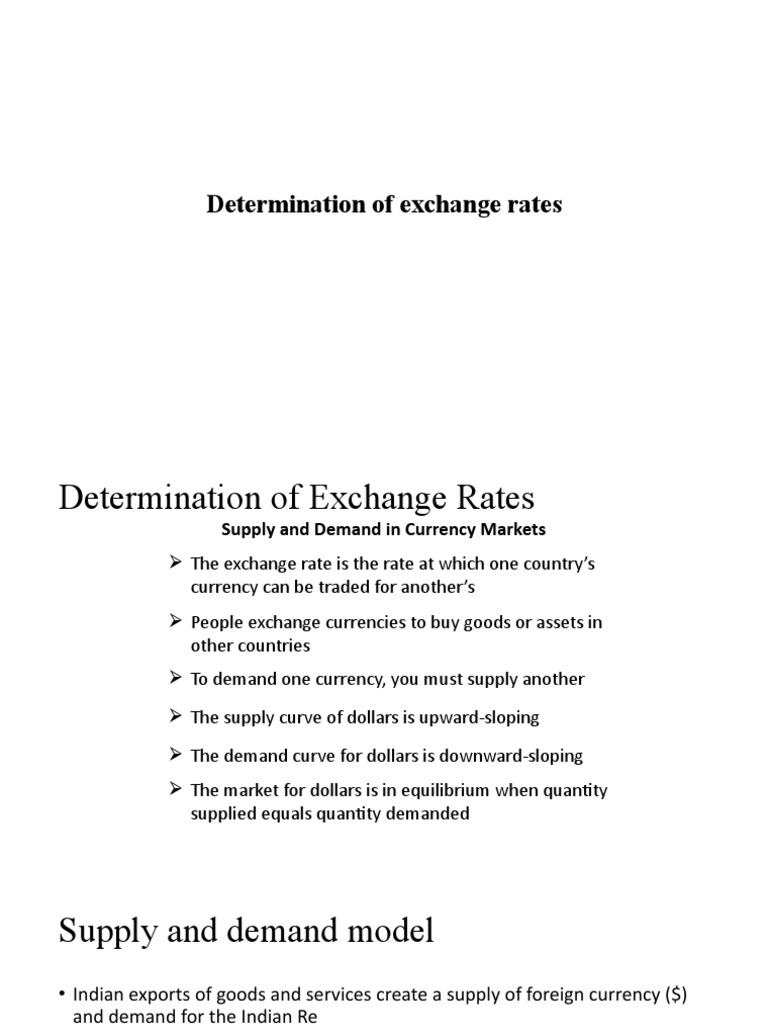 Exchange Rate Determination Explained | PDF | Exchange Rate ...