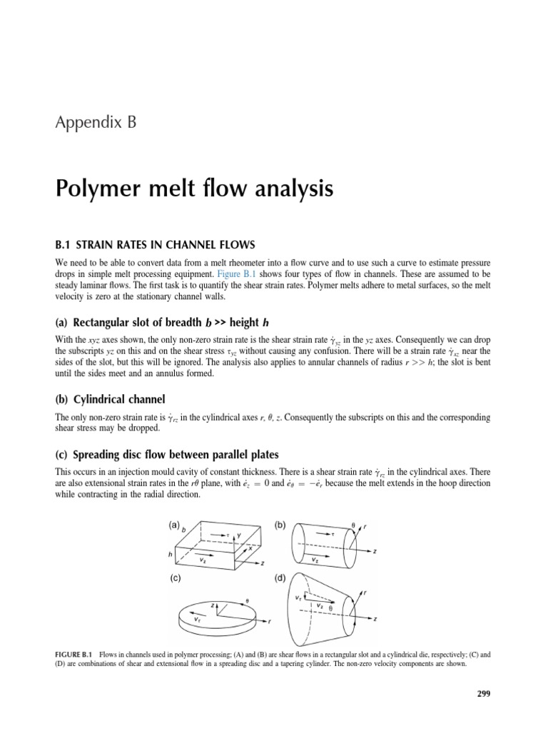 Polymer Melt Flow Analysis: Appendix B | Download Free PDF | Shear ...