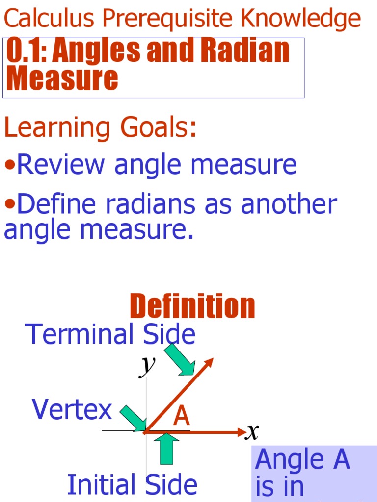 Radian and Angle Measure Basics | PDF | Angle | Metrology