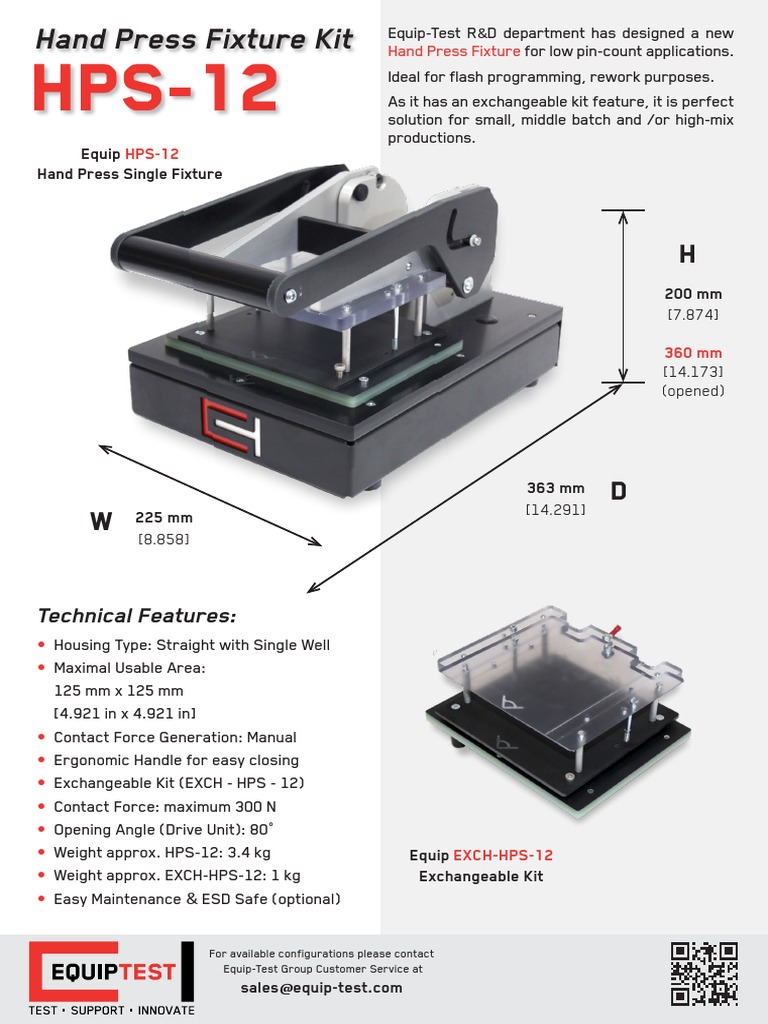 Hand Press Fixture Kit Overview | PDF