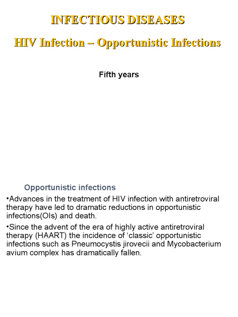 HIV and Opportunistic Infections Overview | PDF | Clinical Medicine ...