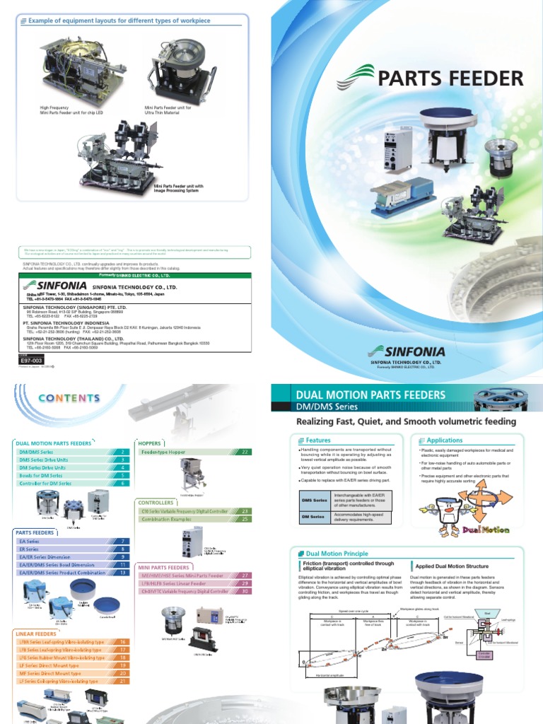 Dual Motion Parts Feeders Guide | PDF | Electronics | Electromagnetism