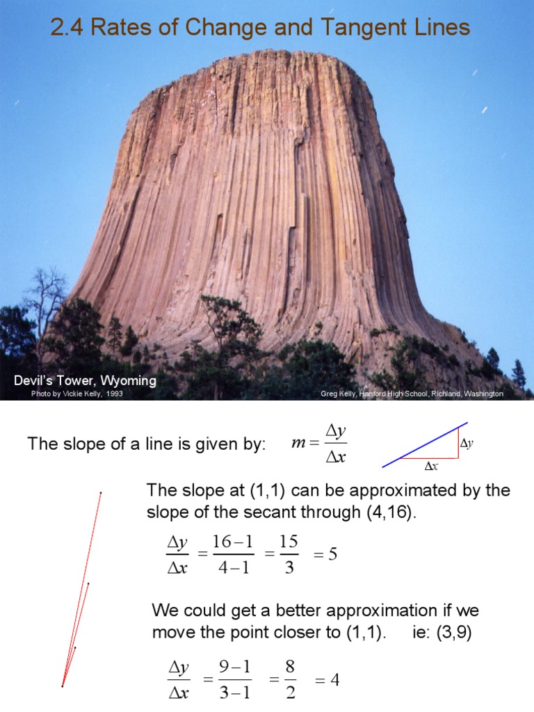 Rates of Change and Tangent Lines Explained | PDF | Slope | Tangent