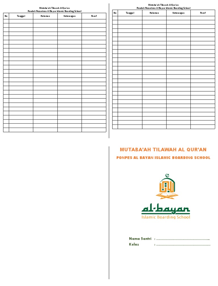 Format Mutaba'ah Tilawah | PDF