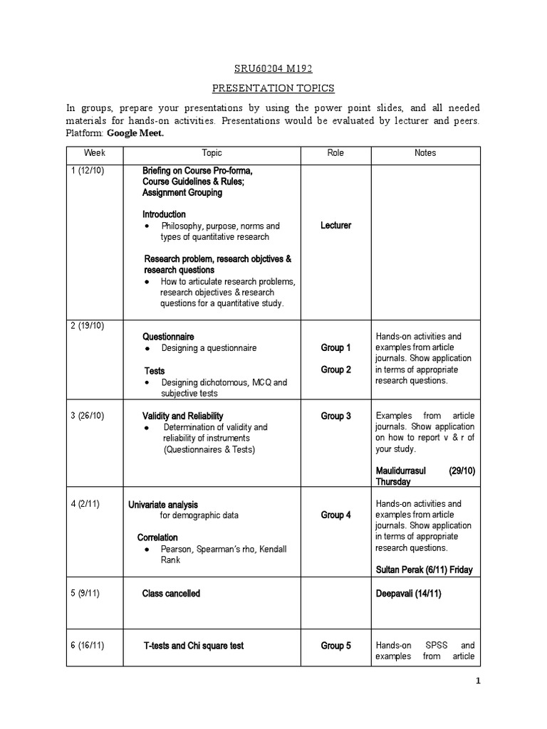 PRESENTATION TOPICS 15102020 AutoRecovered PDF Student s T Test 
