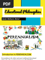 Perennialism: Classroom/School Practices | PDF | Philosophy Of ...