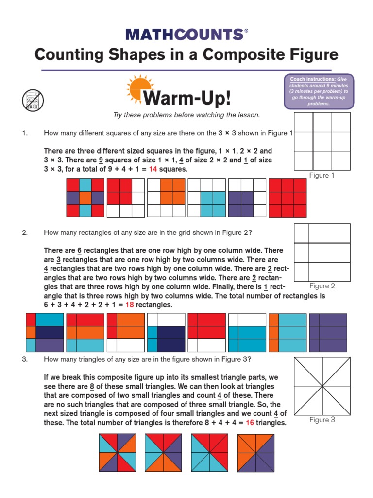 Warm-Up!: Counting Shapes in A Composite Figure | PDF | Rectangle ...