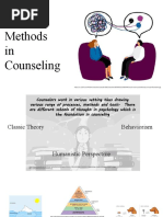 Counseling Theories Chart | PDF | Psychotherapy | Applied Psychology