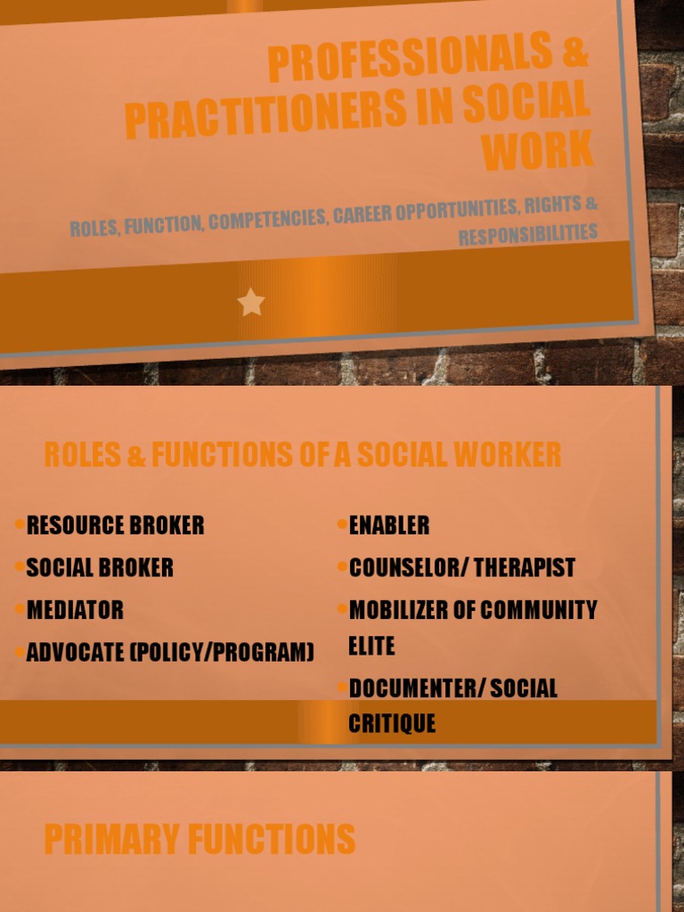Professionals & Practitioners in Social Work | PDF