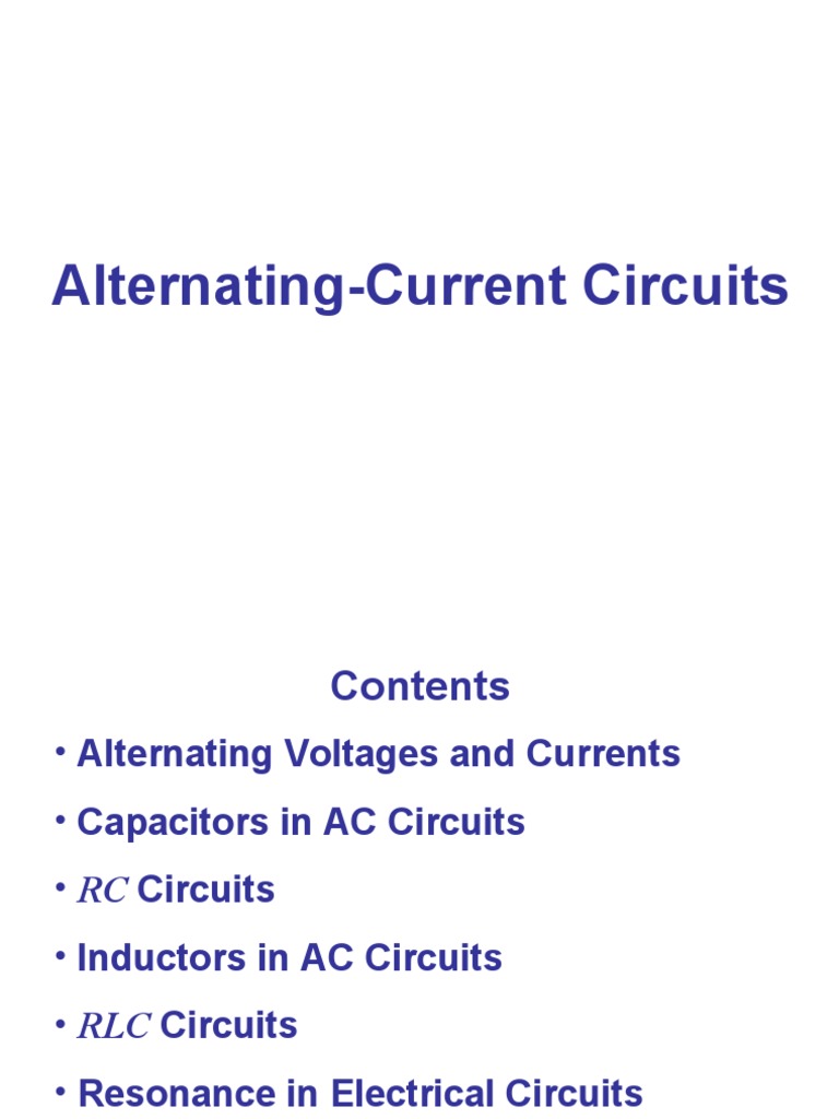 AC Basics | PDF | Electrical Impedance | Capacitor