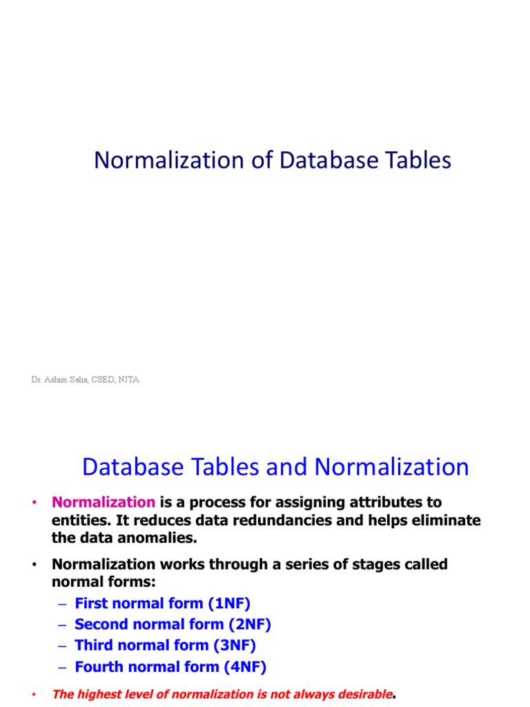 Normalization | PDF | Data Management | Databases Normalization | PDF | Data Management | Databases