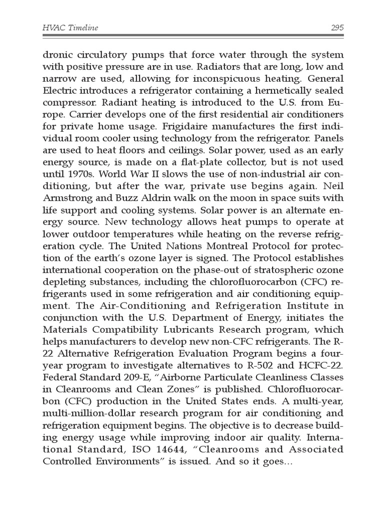 HVAC Timeline 295 | PDF | Air Conditioning | Refrigerator