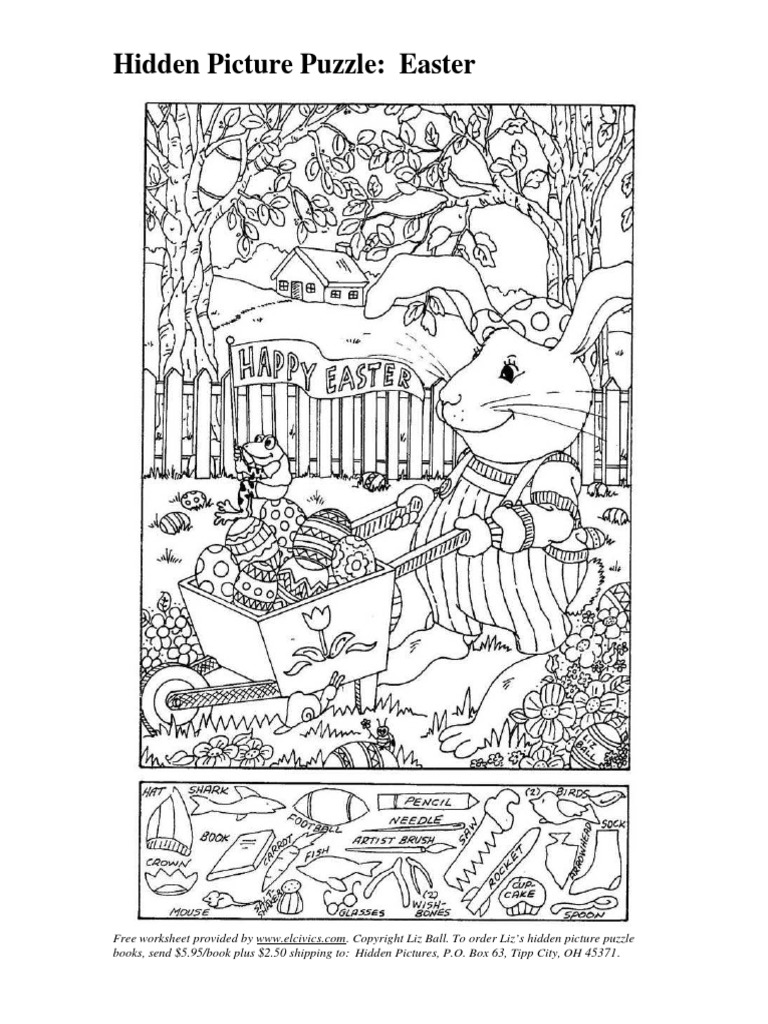 Easter Hidden Picture PDF | PDF