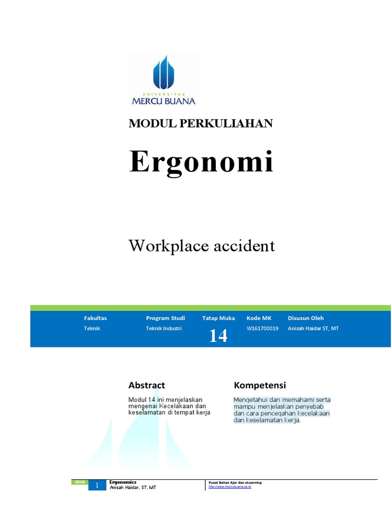 Modul Ergonomi Dan K3 (TM14) | PDF