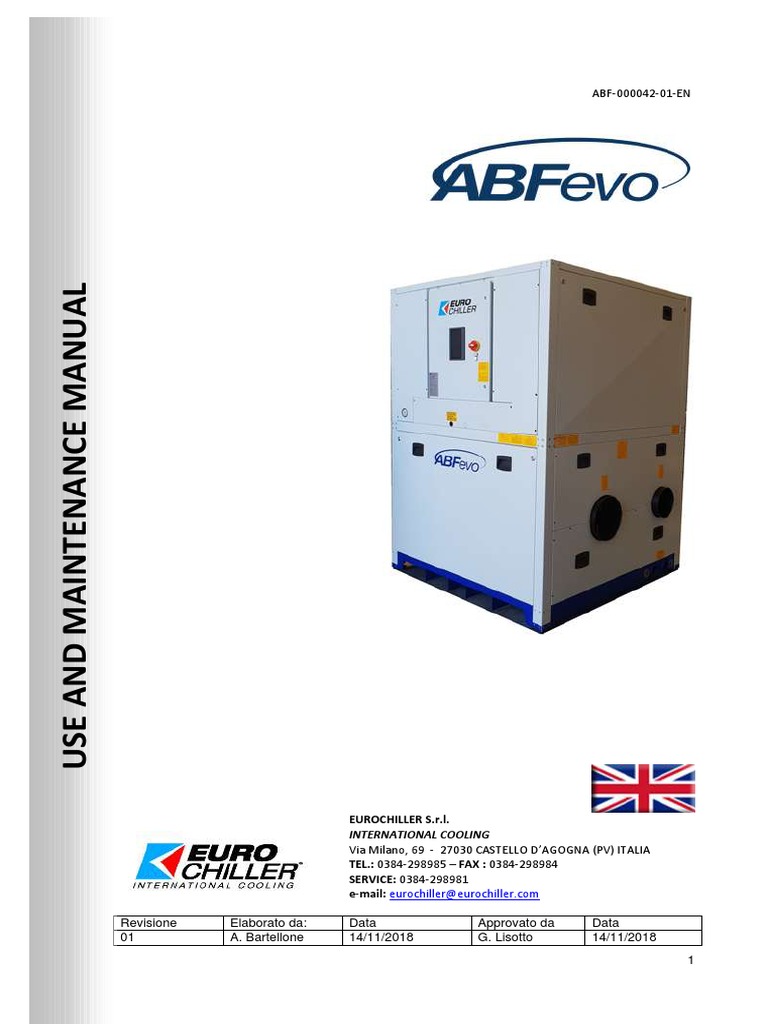 Eurochiller ABF Series Manual | PDF | Switch | Coolant