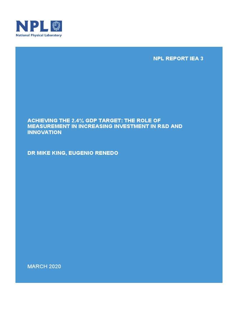 NPL Report Iea 3: MARCH 2020 | PDF | Research And Development ...