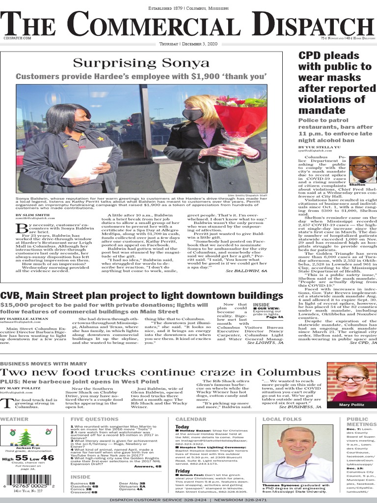 Commercial Dispatch Eedition 12-3-20 | PDF | United States Senate ...
