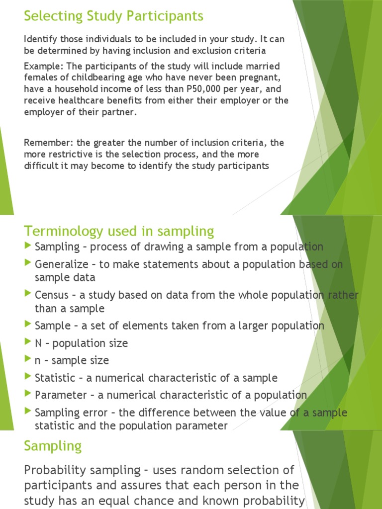 Sampling Method - CGS | PDF | Sampling (Statistics) | Sample Size Determination