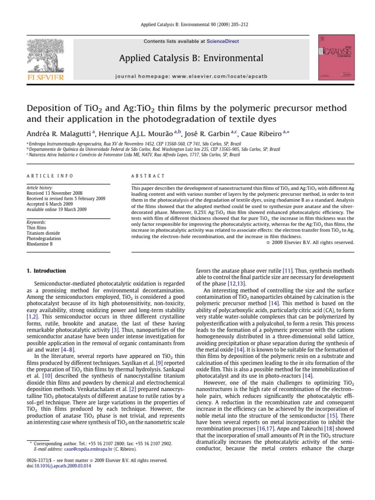 3221 - Deposition of TiO2 and Ag TiO2 Thin Films by The Polymeric ...