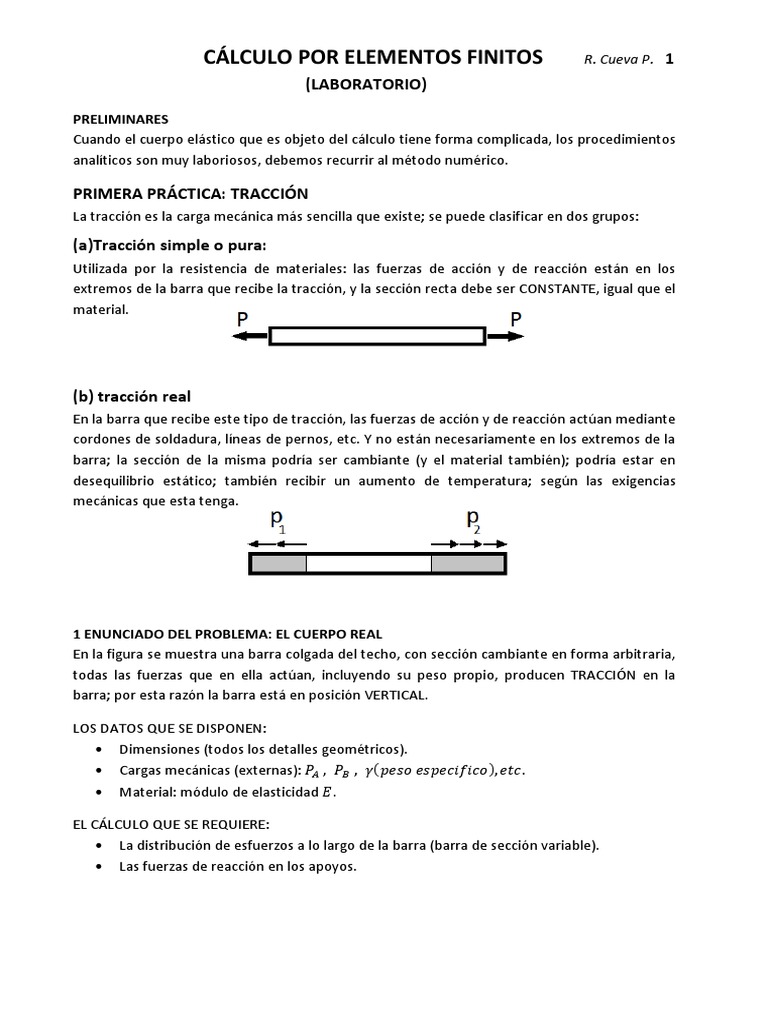 LABORATORIO (Practica 1) Elementos Finitos Completo | PDF | Método de ...