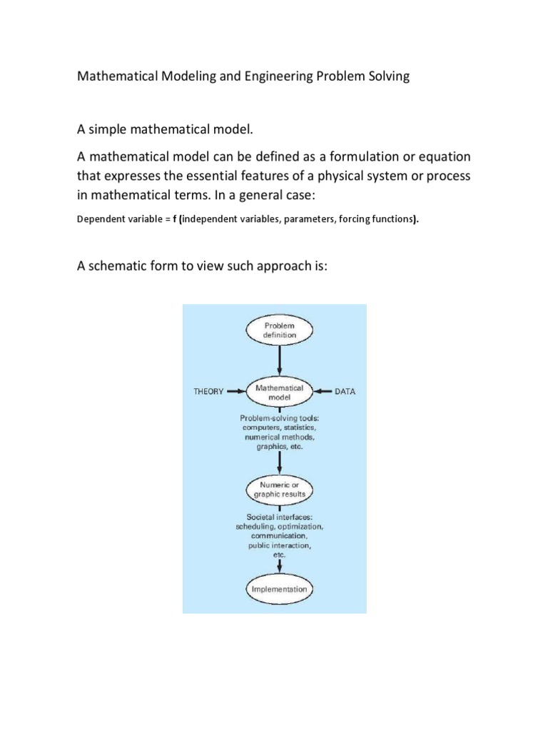 Matematical Modeling Engineering Problem Solving | PDF