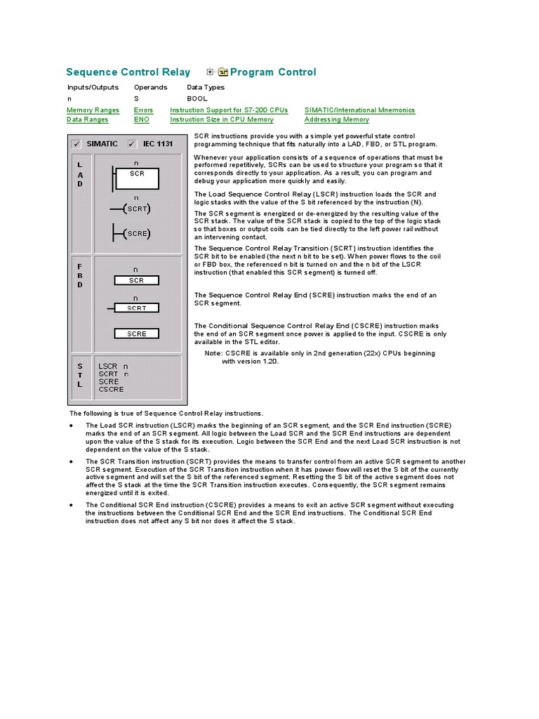 Sequence Control Relay | PDF | Relay | Central Processing Unit