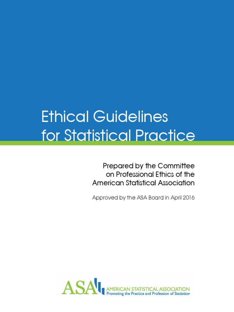 American Statistical Association - Ethical Guidelines PDF | PDF ...