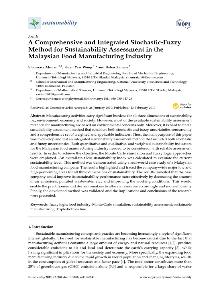 A Comprehensive and Integrated Stochastic-Fuzzy Me | PDF | Fuzzy Logic ...