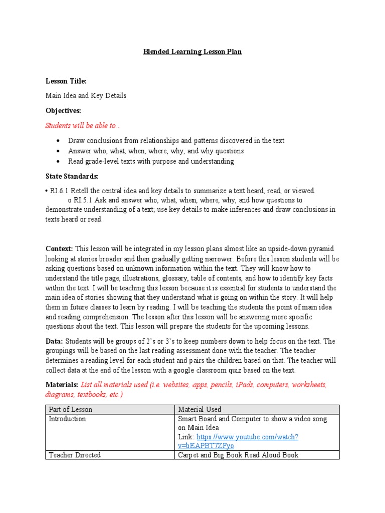 Unit 5 Mastery Project | PDF | Reading Comprehension | Lesson