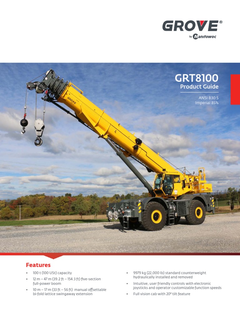GRT8100 Product Guide Imperial PDF | PDF | Crane (Machine) | Manufactured Goods