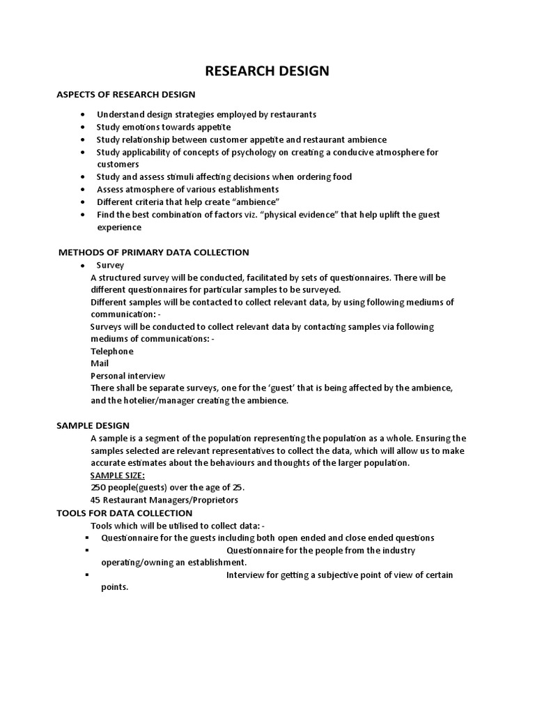 Research Design Sample | PDF