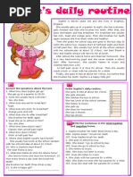 Sophie's Daily Routine Explained | PDF | Language Arts & Discipline