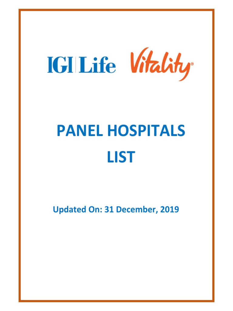 Panel Hospital List Vitality | PDF | Islamabad | World Politics