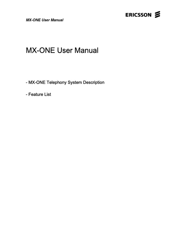 MX-ONE User Manual | PDF | Quality Of Service | Computer Network