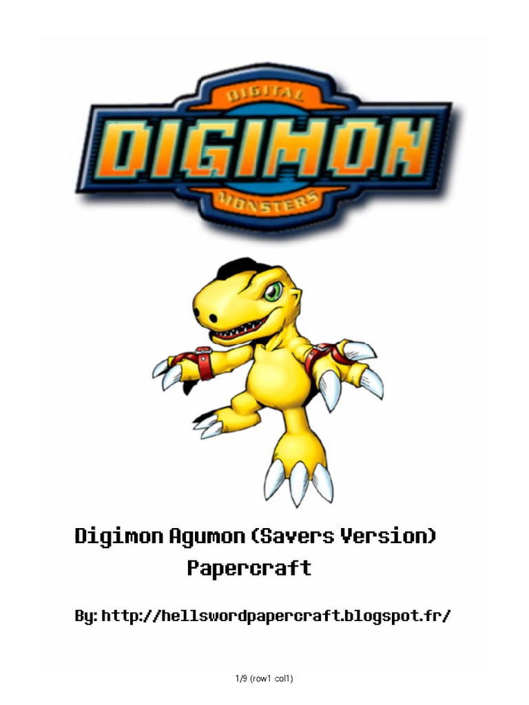 Digimon Agumon (Savers Version) Papercraft: By: Http ...