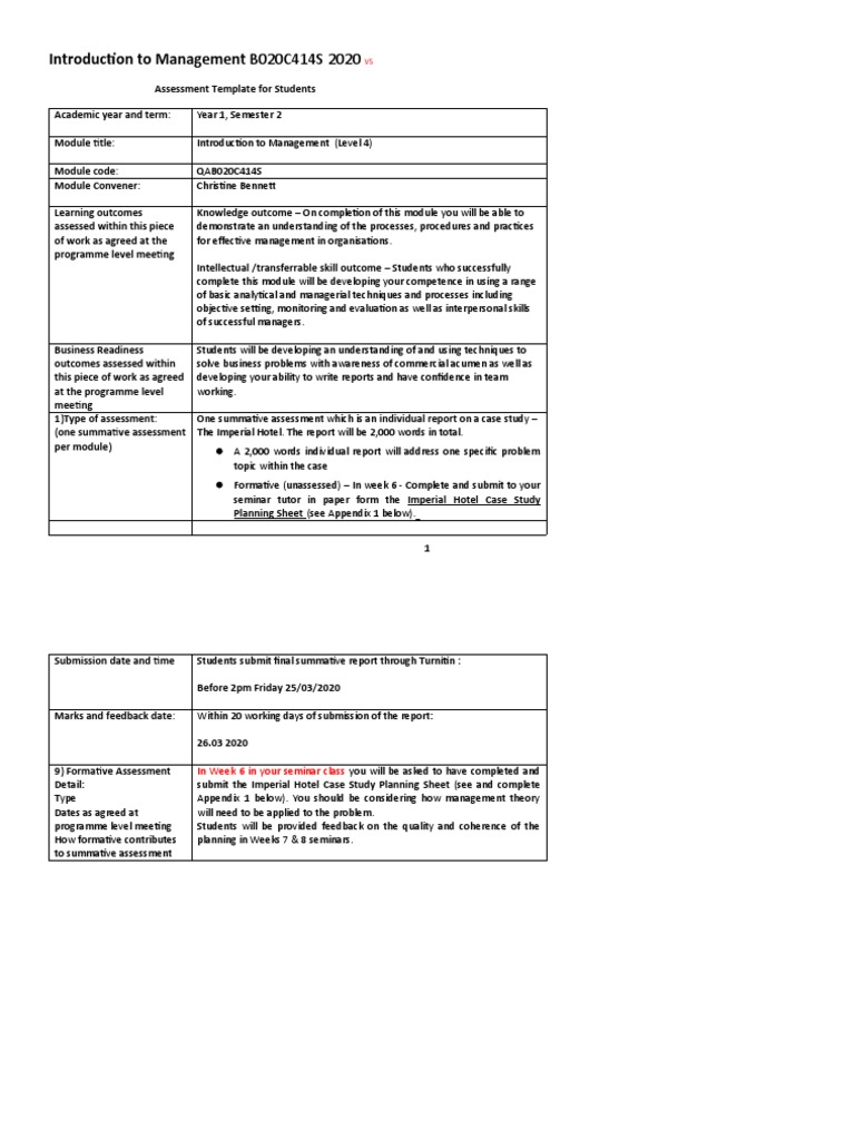 Management Case Study: Imperial Hotel | PDF | Analysis | Theory