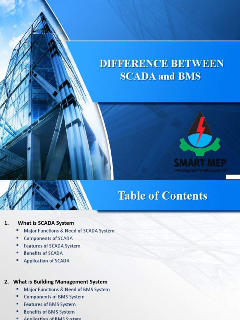 Difference Between SCADA and BMS | PDF | Scada | Programmable Logic ...