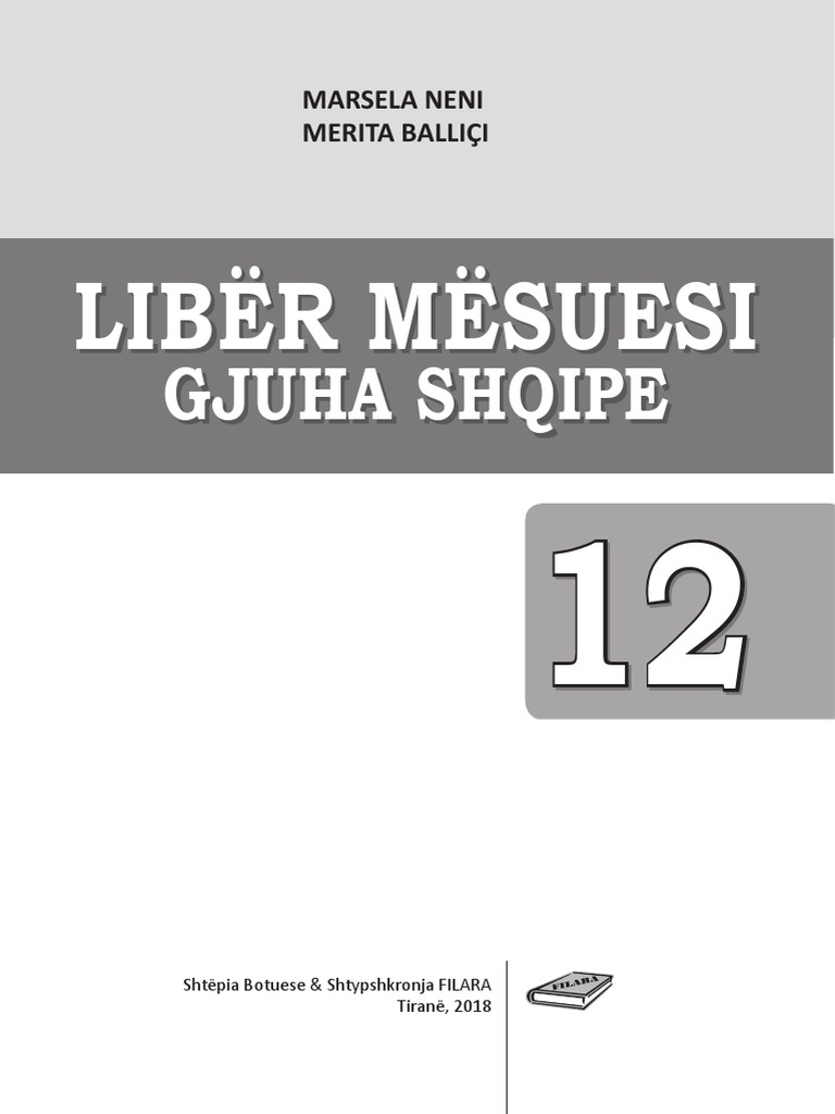 Libër Mësuesi Gjuha Shqipe 12 PDF | PDF