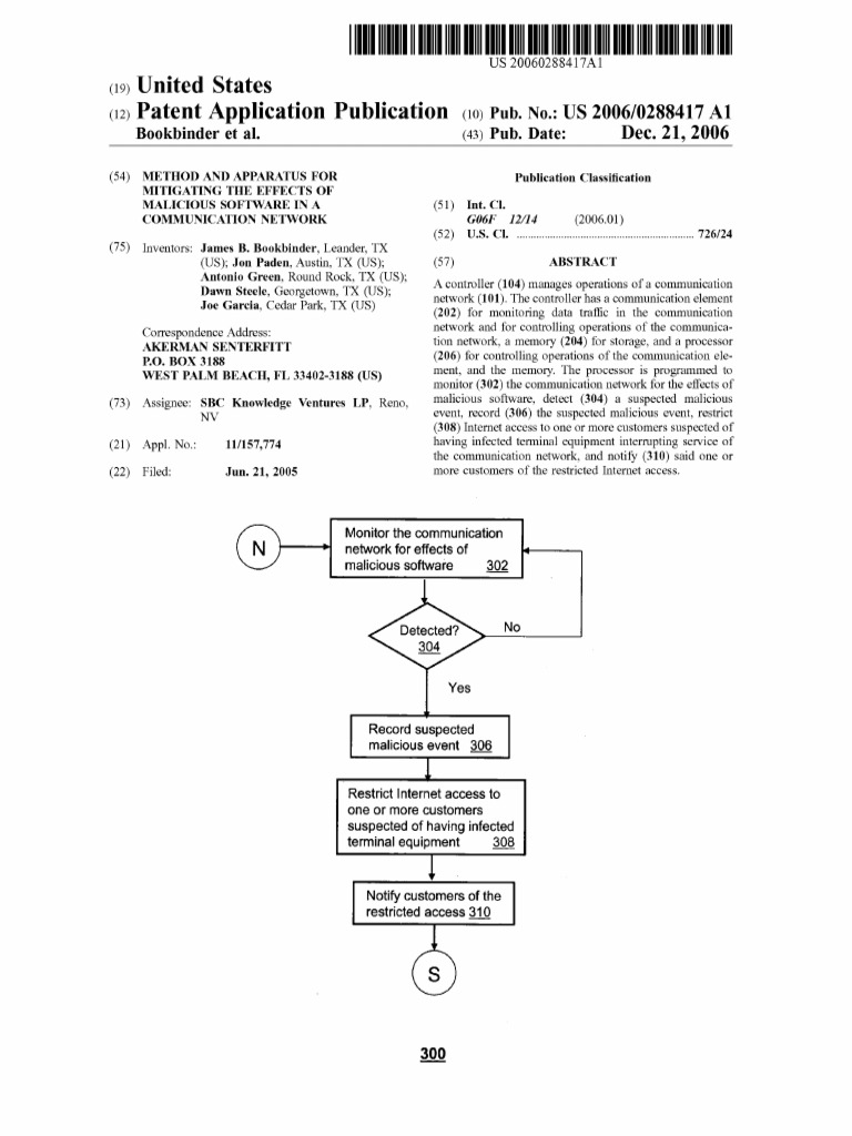 Patent Application Publication (10) Pub. No.: US 2006/0288417 A1 | PDF ...